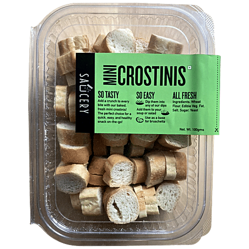 Buy Saucery Mini Crostinis - Crunchy, Healthy Snack Online at Best ...
