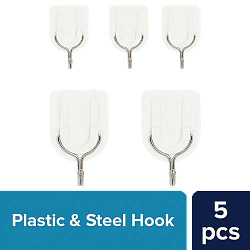 Buy bb home Plastic & Stainless Steel Classic Adhesive Hook Set ...