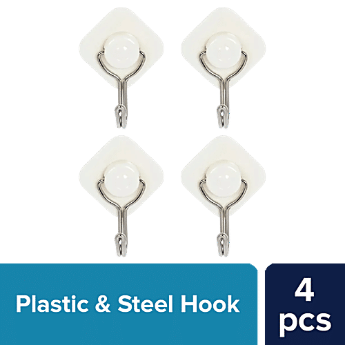 Buy bb home Plastic & Stainless Steel Diamond Adhesive Hook Set ...