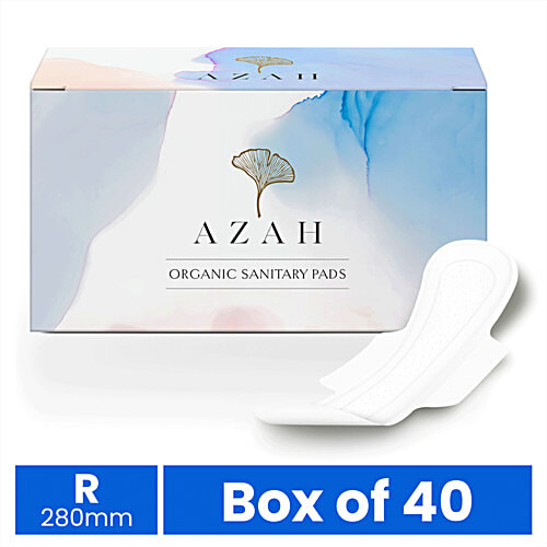 Buy Azah Rash-Free Organic Sanitary Pads - All Regular, Without ...