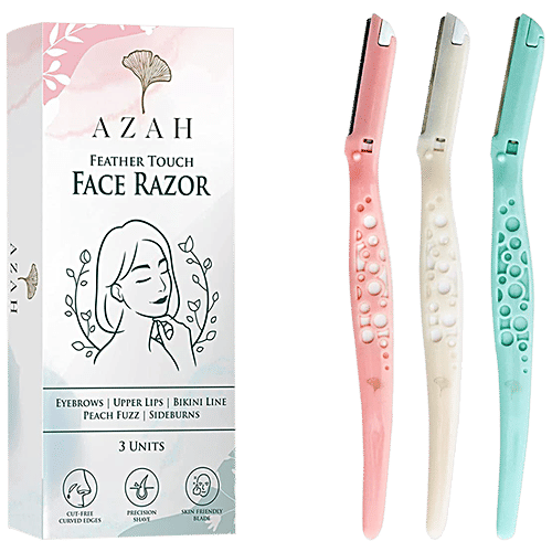 Buy Azah Feather Touch Face & Eyebrow Razor For Women - Scratch Free ...