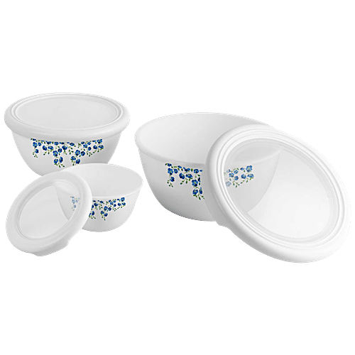 Buy Cello Mixing Bowl Set - With Premium Lid, Opalware, Blooming Garden ...