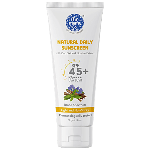Buy The Moms Co Natural Daily Sunscreen - SPF 45+ PA++++, Light, Non ...