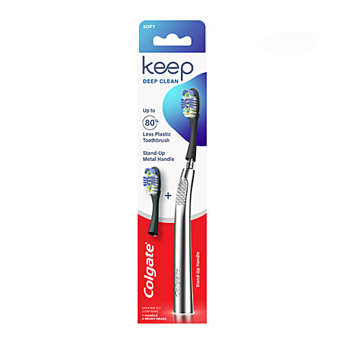 Buy Colgate Keep Deep Clean Toothbrush Kit - 1 Metal Handle With 2 ...