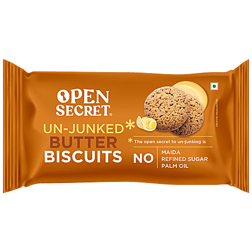 Buy Open Secret Un-Junked Butter Biscuits - No Maida, Refined Sugar ...