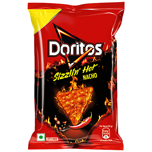 Buy Doritos Nachos Sizzlin' Hot, Crunchy Snacks, Chips Online at Best ...