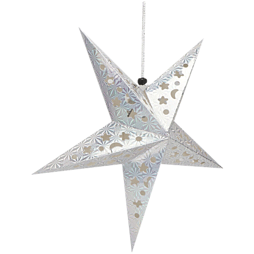 Buy Creative Space Christmas Star - Silver, Reflective, Big Size, Tree ...