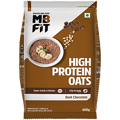Buy MuscleBlaze 17 g High Protein Oats - With Probiotics, Dark ...