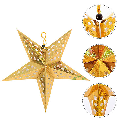 Buy Creative Space Christmas Star - Big Size, Golden, Reflective, Tree ...