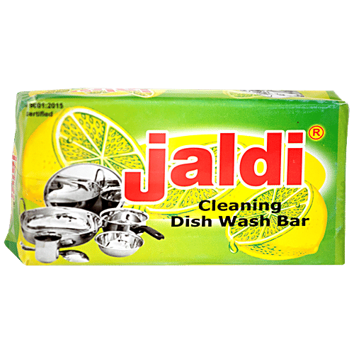 Buy Jaldi Cleaning Dish Wash Bar - Soft On Hands, Removes Tough Stains & Grease Online at Best ...