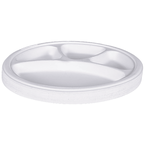 Buy Nabhas Disposable Paper Plate - Bagasse, Round, Eco-Friendly, 4 CP 12" Online at Best Price ...