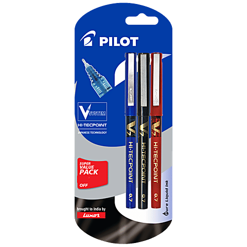 Buy Pilot V7 Hitechpoint Pen - Blue, Black & Red Online at Best Price ...