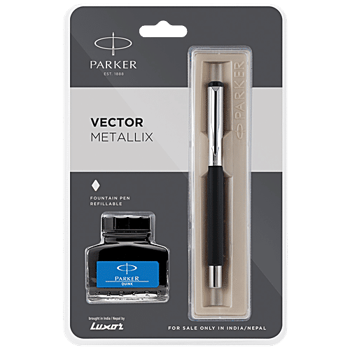 Buy Parker Vector Metallix Refillable Fountain Pen - With Quink Online ...