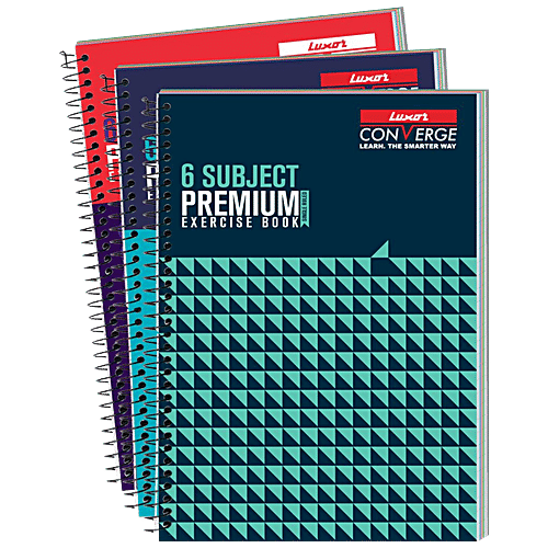 Buy Luxor Premium Exercise Notebook - Ruled, Single Line, Spiral ...