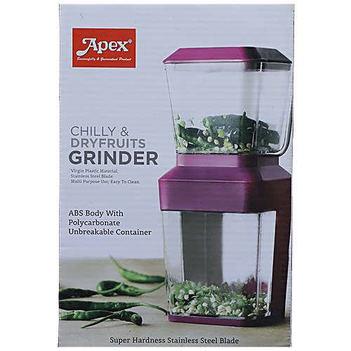 Buy Apex Chilly & Dry Fruit Grinder Stainless Steel Blade - ABS Body ...