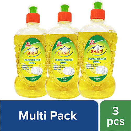 Buy Mai Ghar Dish Wash Cleaner - 3X Action, Removes Tough Stains, Soft ...