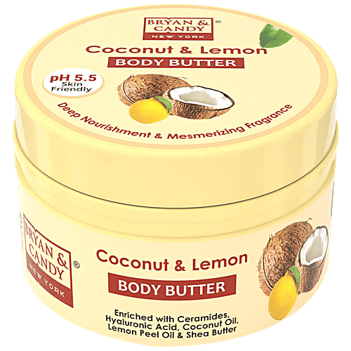 Buy Bryan & Candy Body Butter - Coconut & Lemon, pH 5.5, Skin-Friendly ...