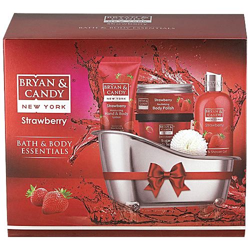 Buy Bryan & Candy Bath Tub Gift Set - Strawberry, Complete Home Spa ...
