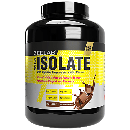 Buy ZEELAB Whey Protein Isolate Powder - For Muscle Support & Recovery ...