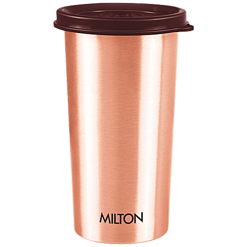 Buy Milton Copper Drinking Water Tumbler With Lid - 99.9% Pure Copper ...