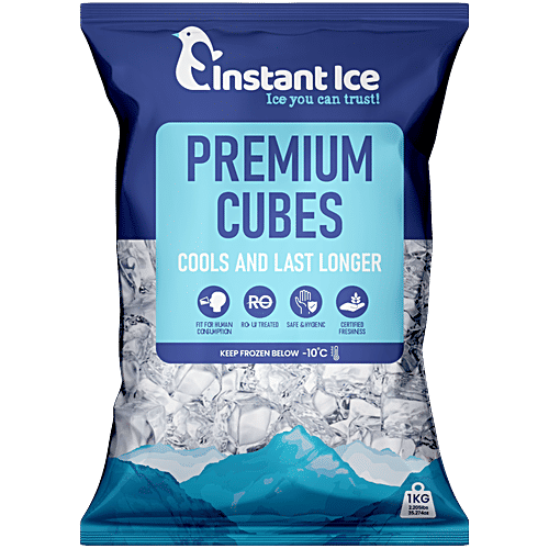 Buy Instant Ice Cubes For Drinks & Beverages - Premium Crystal Clear ...