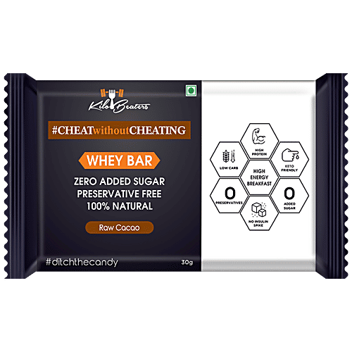 Buy Kilobeaters Whey Protein Bar - Raw Cacao, Low Carb, Mid Meal Snack ...