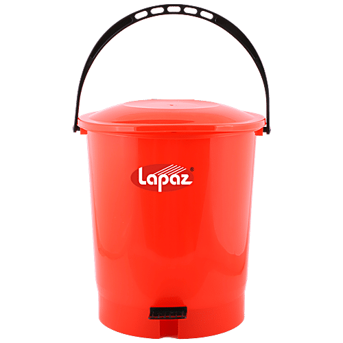 Buy Lapaz Pedal Dustbin - Red, High Quality Plastic, Sturdy, Durable ...