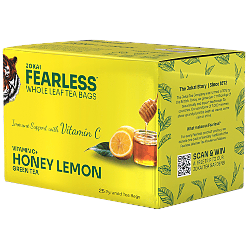 Buy FEARLESS TEA Vitamin C+ Honey Lemon Green Tea - Whole Leaf Online ...