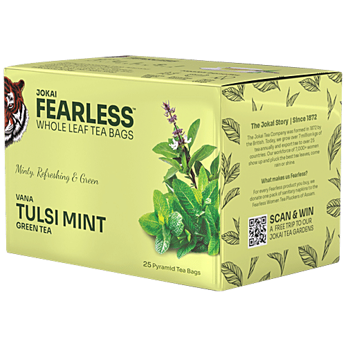 Buy FEARLESS TEA Vana Tulsi Mint Green Tea - Whole Leaf Online at Best ...