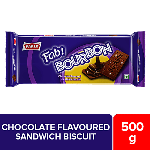 Buy Parle Fab Bourbon Cream Biscuits - Chocolate Online at Best Price ...