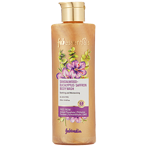 Buy Fabessentials Sandalwood Eucalyptus Saffron Body Wash - Soothing ...