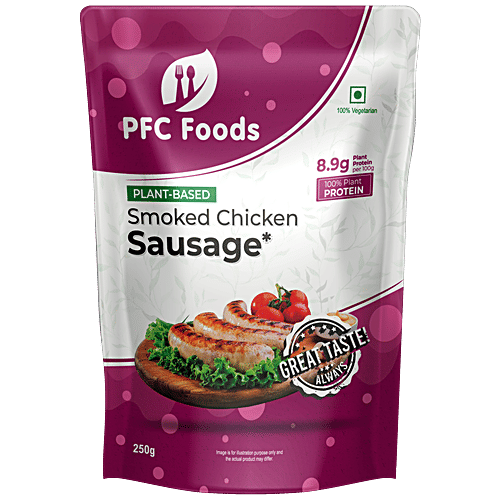 Buy PFC Foods Plant-Based Smoked Chicken Sausage - 100% Plant Protein Online at Best Price of Rs ...