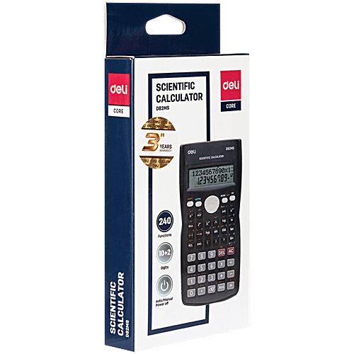 Buy Deli D82MS Plus Scientific Calculator - Dual Power, 10+2 Digits ...