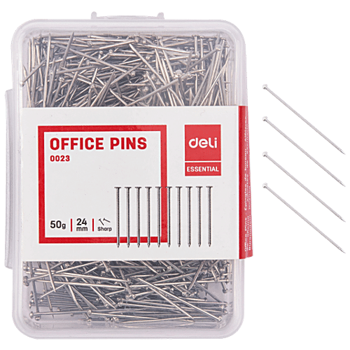 Buy Deli 0023 Essential Series Sharp Steel Office Pins - 24 mm Online ...
