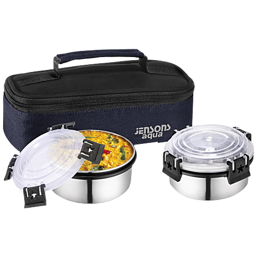 Buy Jensons Aqua Lunch Box With Bag - Leakproof & Detachable Click ...