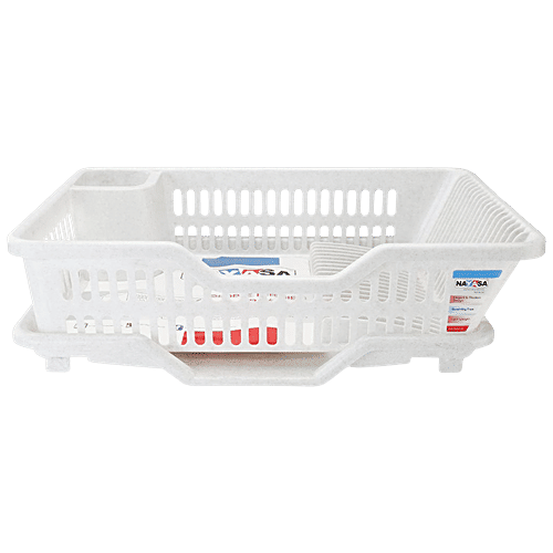 Buy Nayasa Dimple Regular Kitchen Tray Utensil Drying Rack, Plate Rack ...