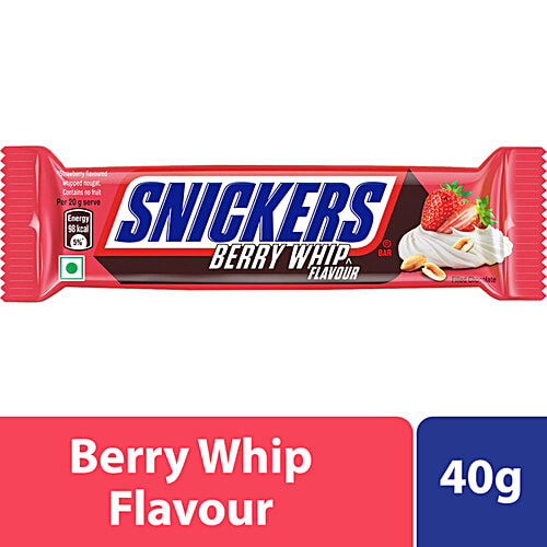 Buy Snickers Berry Whip Chocolate Bar - With Peanuts, Nougat & Caramel ...
