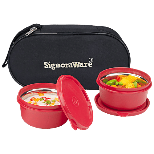 Buy Signoraware Monarch Midday Microsafe Lunch Box With Bag - Leak ...