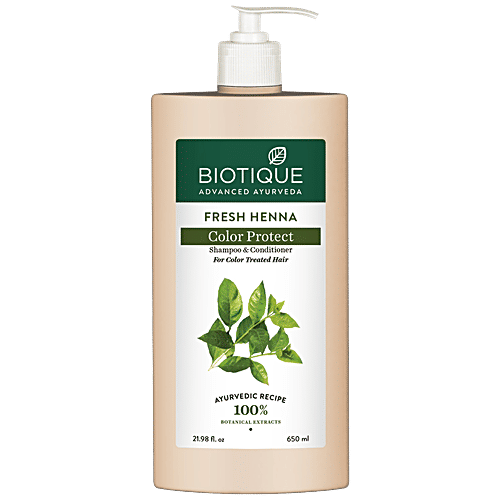 Buy BIOTIQUE Fresh Henna Color Protect Shampoo & Conditioner - Prevents ...