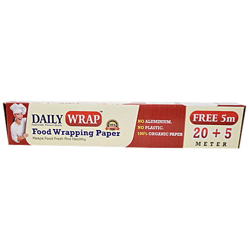 Buy Daily Wrap Food Wrapping Paper - 25 m, No Plastic, Grease-Resistant ...
