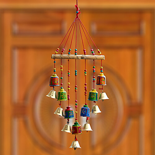 Buy eCraftIndia Handcrafted Decorative Wall/Door/Window Hanging Bells ...