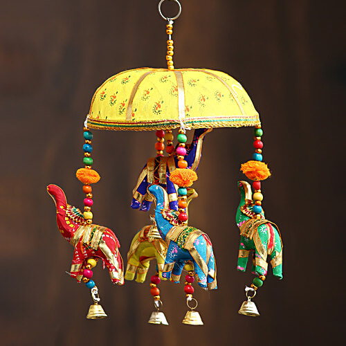 Buy eCraftIndia Handcrafted Decorative Elephant Wall/Door/Window ...