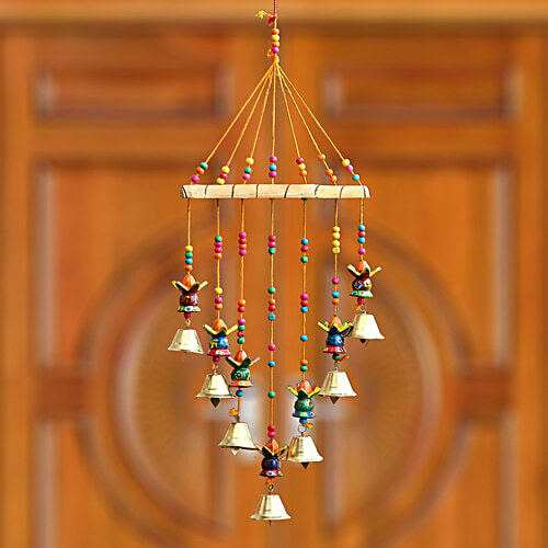 Buy eCraftIndia Handcrafted Decorative Kalash Wall/Door/Window Hanging ...