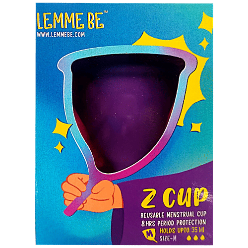 Buy Lemme Be Z Cup Reusable Menstrual Cup - Medium, Purple, Soft & Rash ...