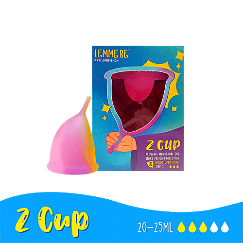 Buy Lemme Be Z Cup Reusable Menstrual Cup - Small Size, Rainbow, Ultra ...