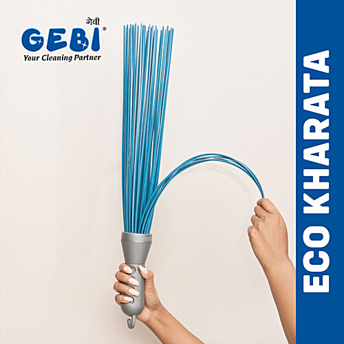 Buy Gebi Eco Gini Kharata Broom - Plastic, Grey, Highly Durable Online ...