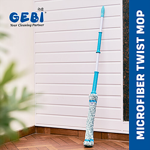 Buy Gebi Microfiber Twist Mop - For Floor Cleaning, 120 cm/4 Feet ...
