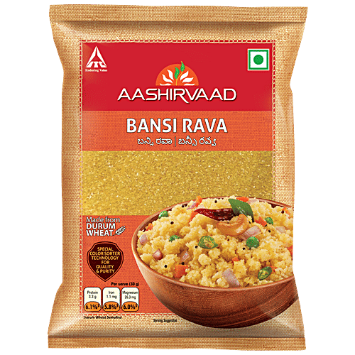 Buy Aashirvaad Bansi Rava - Made From Durum Wheat Online at Best Price ...