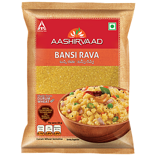 Buy Aashirvaad Bansi Rava - Made From Durum Wheat Online at Best Price ...