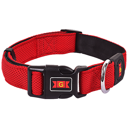 Buy GLENAND Mesh Collar Dca102 - S, Soft Nylon Cloth, Red Online at ...